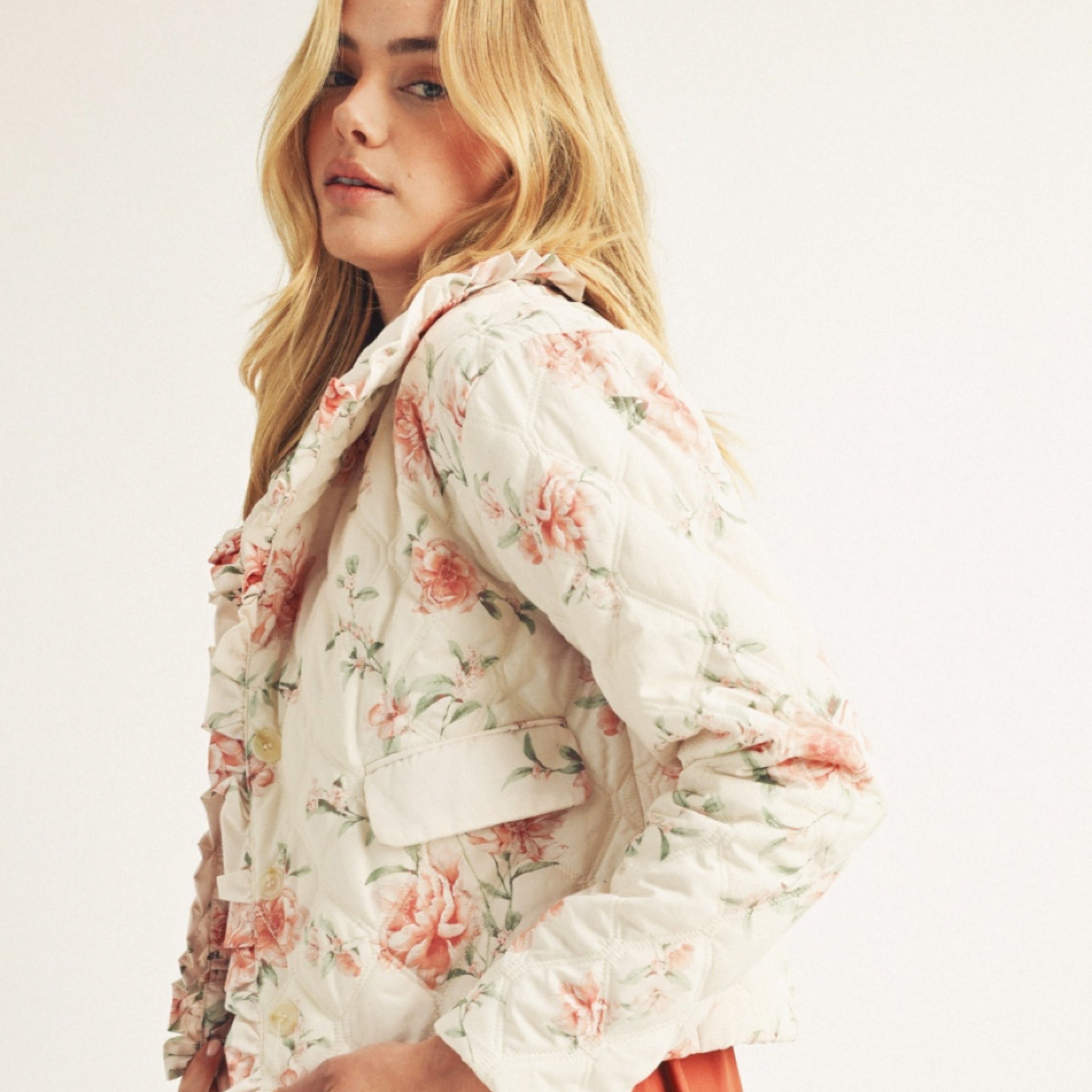 Blush Pink Bow Puffer Jacket | The Dandelion Patch